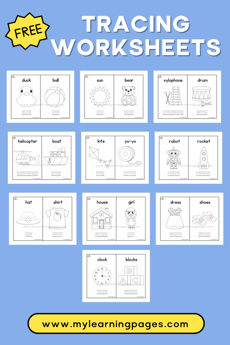 TRACING WORKSHEETS – My Learning Pages