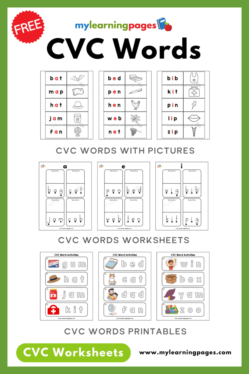 CVC WORDS – My Learning Pages