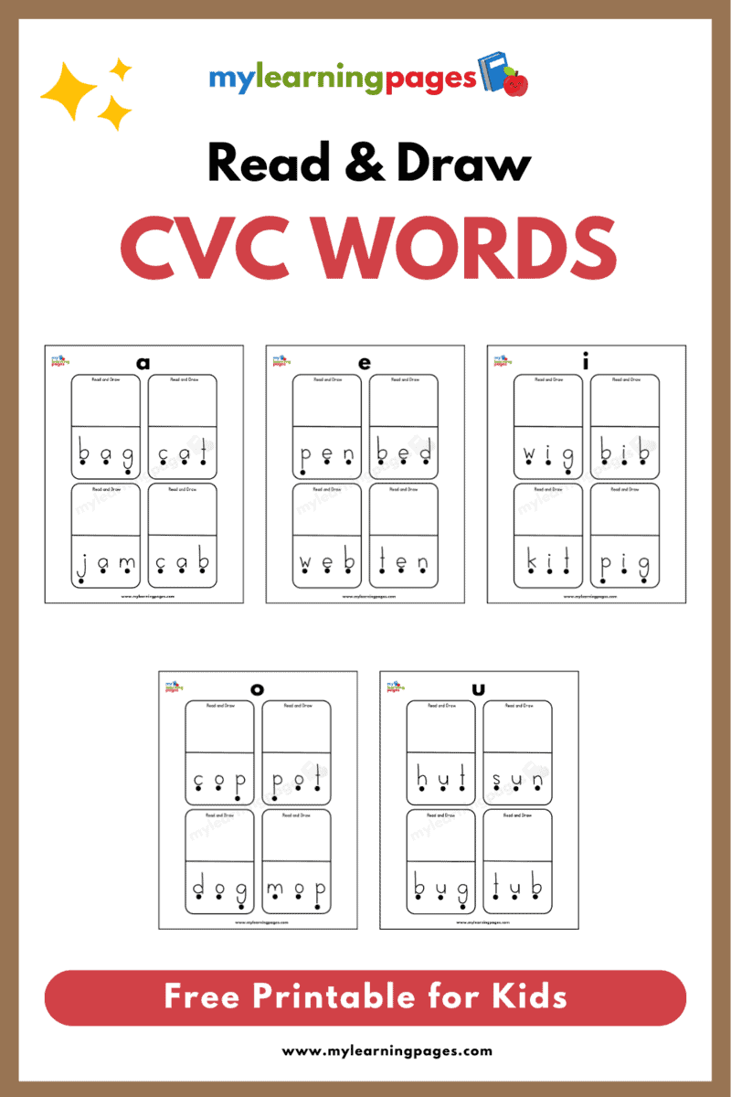 CVC WORDS WORKSHEETS – My Learning Pages