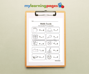 MIDDLE SOUNDS WORKSHEETS FOR KINDERGARTEN – My Learning Pages