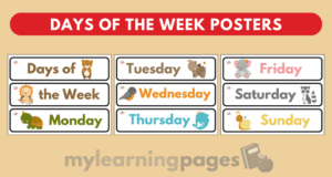 DAYS OF THE WEEK POSTERS – My Learning Pages
