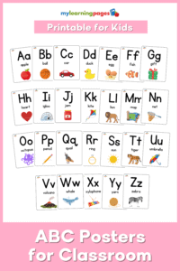 ALPHABET POSTERS PRINTABLE – My Learning Pages