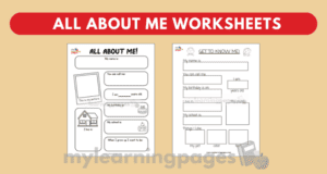 ALL ABOUT ME WORKSHEETS – My Learning Pages