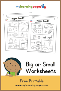 BIG OR SMALL WORKSHEETS – My Learning Pages