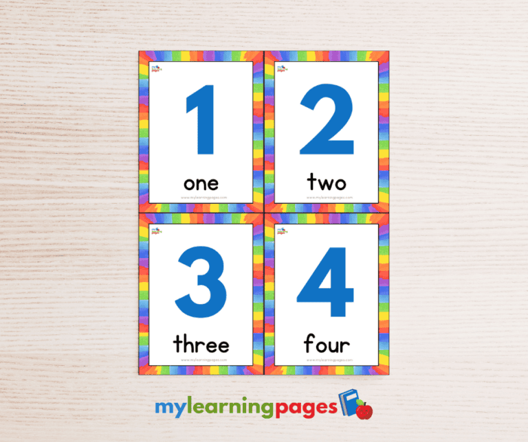 NUMBERS 1-20 FLASHCARDS – My Learning Pages