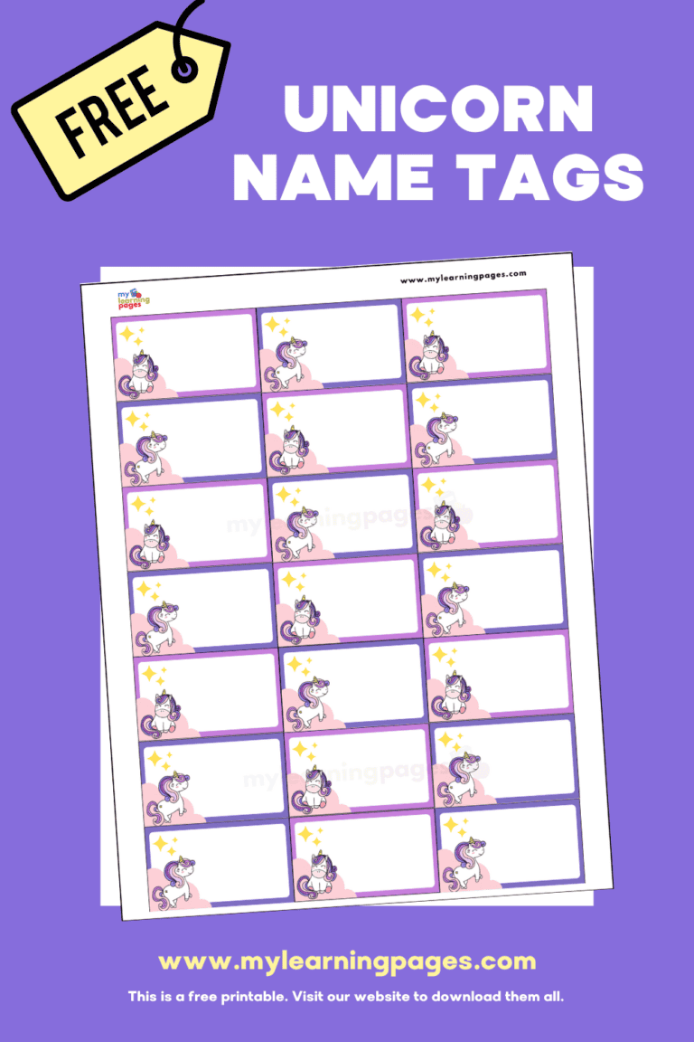 BACK TO SCHOOL NAME TAGS – My Learning Pages