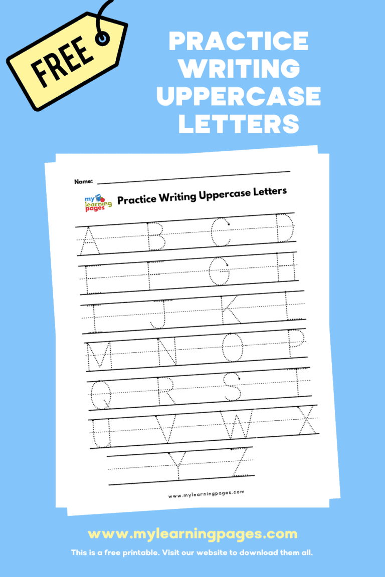 UPPERCASE LETTERS WORKSHEETS – My Learning Pages