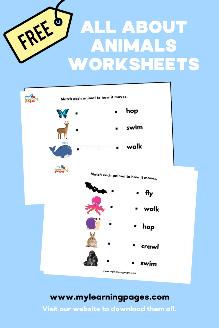 ALL ABOUT ANIMALS WORKSHEETS – My Learning Pages