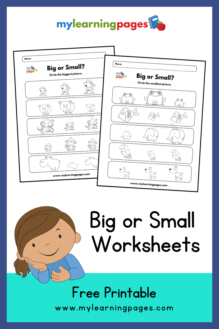 BIG OR SMALL WORKSHEETS – My Learning Pages