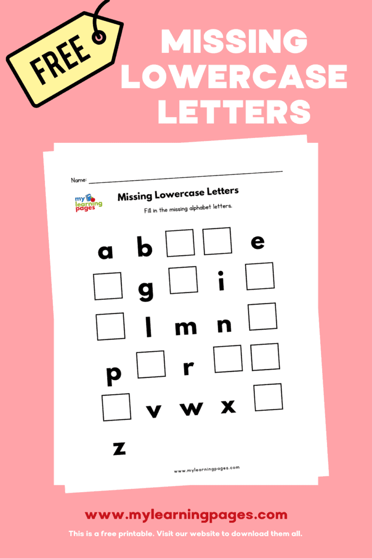 LOWERCASE LETTERS WORKSHEETS – My Learning Pages