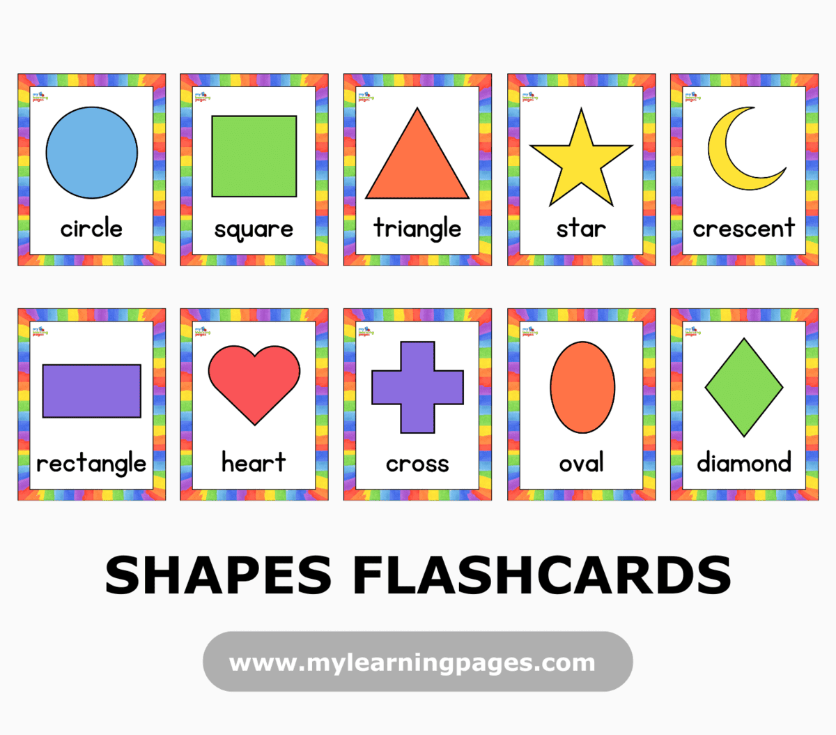 SHAPES FLASHCARDS – My Learning Pages