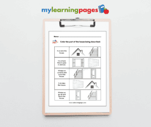 PARTS OF THE HOUSE WORKSHEETS – My Learning Pages