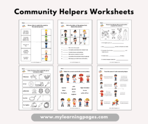 COMMUNITY HELPERS WORKSHEETS – My Learning Pages