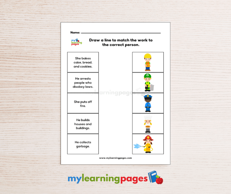 COMMUNITY HELPERS WORKSHEETS – My Learning Pages