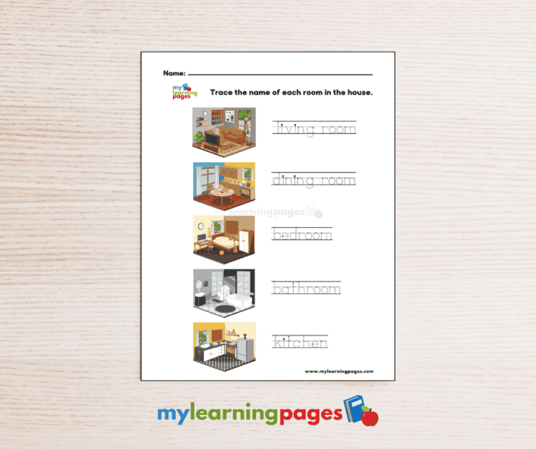 ROOMS IN MY HOUSE WORKSHEETS – My Learning Pages