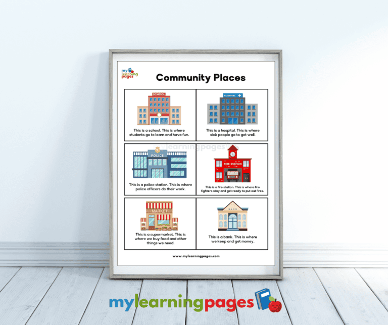 COMMUNITY PLACES FOR KIDS – My Learning Pages