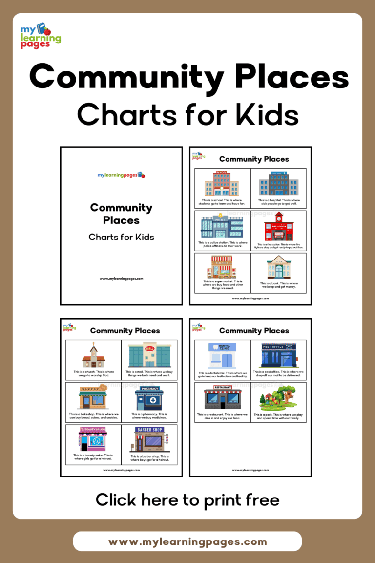 COMMUNITY PLACES FOR KIDS – My Learning Pages